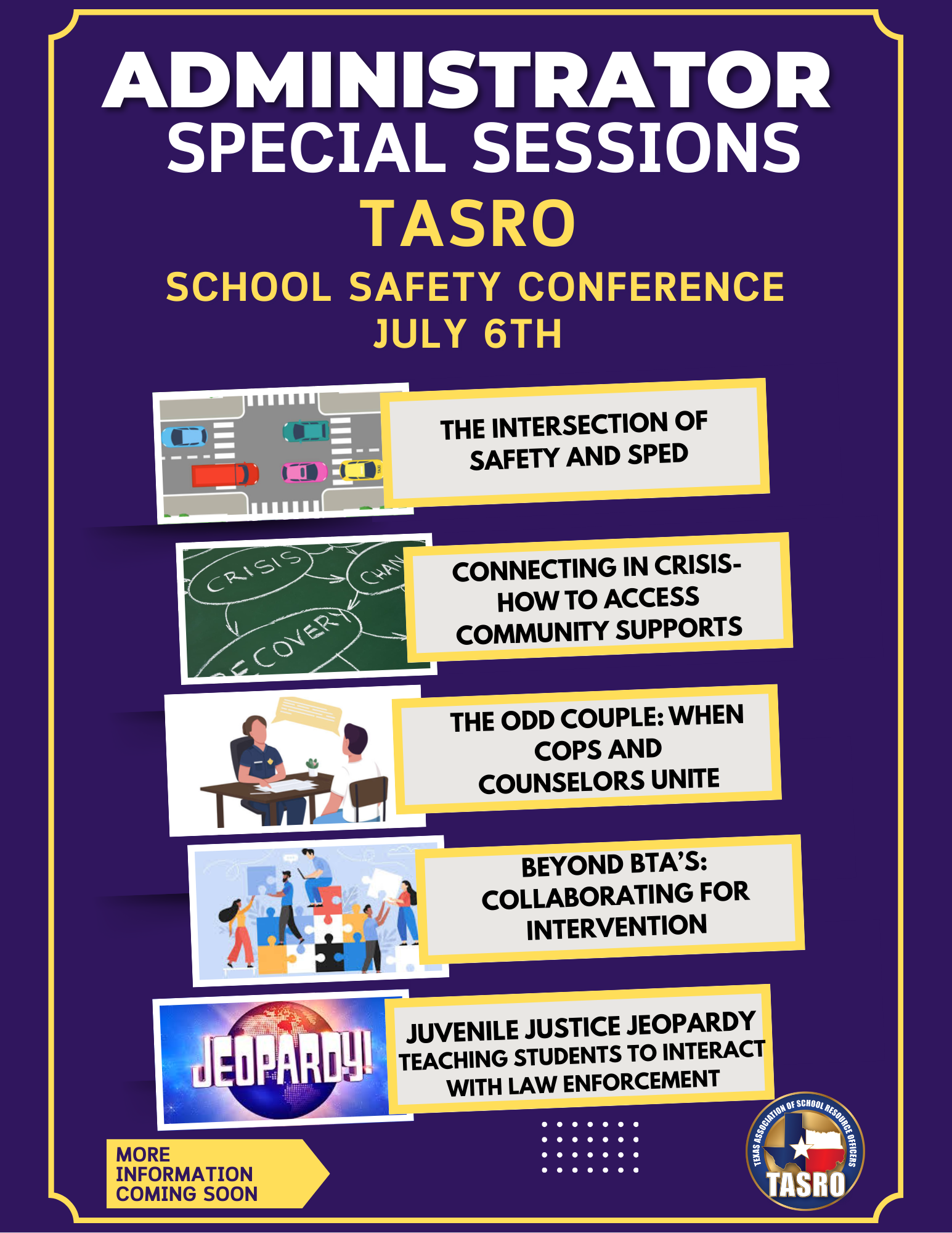 Conference, Exhibitor & Hotel Registration | Texas Association of School Resource Officers